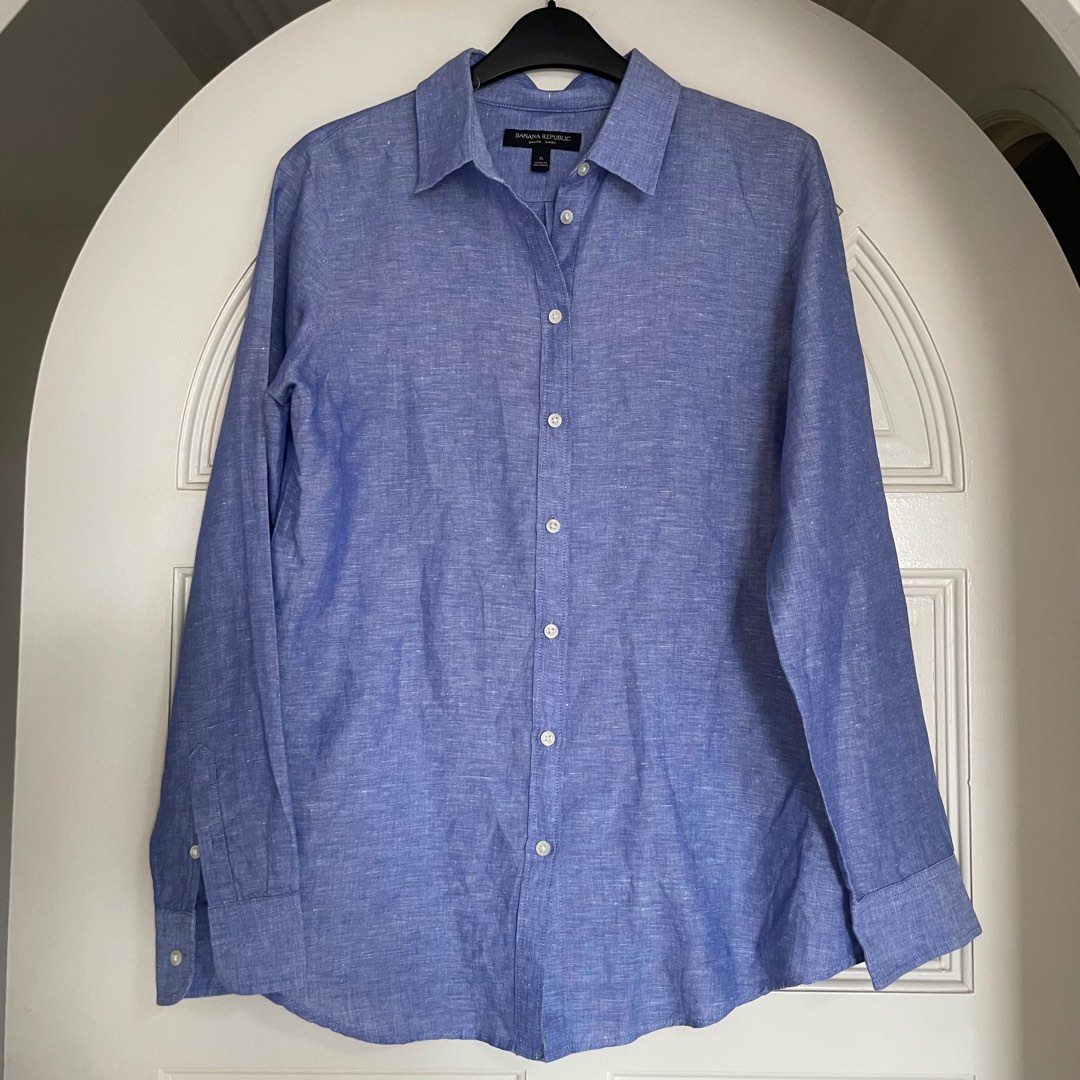 Banana Republic Dillon Linen Shirt, Women's Fashion, Tops, Shirts on ...