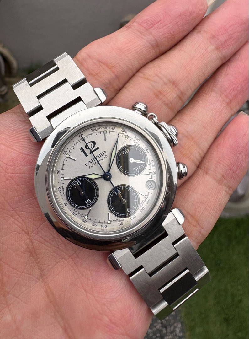 Cartier Pasha De Cartier C 36MM Automatic Chronograph Panda, Luxury ...