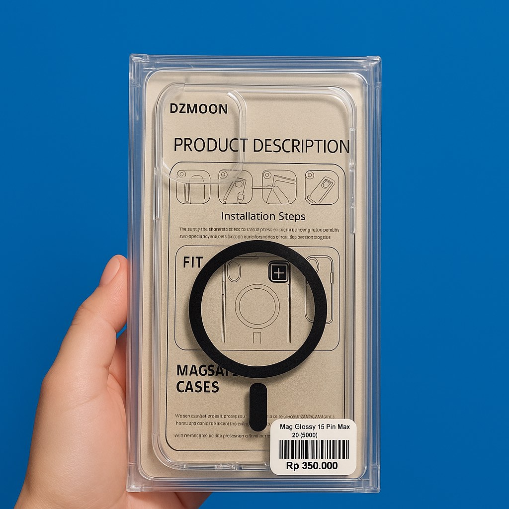 CASE HITAM GLITTER MAG DZMOON IPHONE 15 PRO, Telepon Seluler & Tablet ...