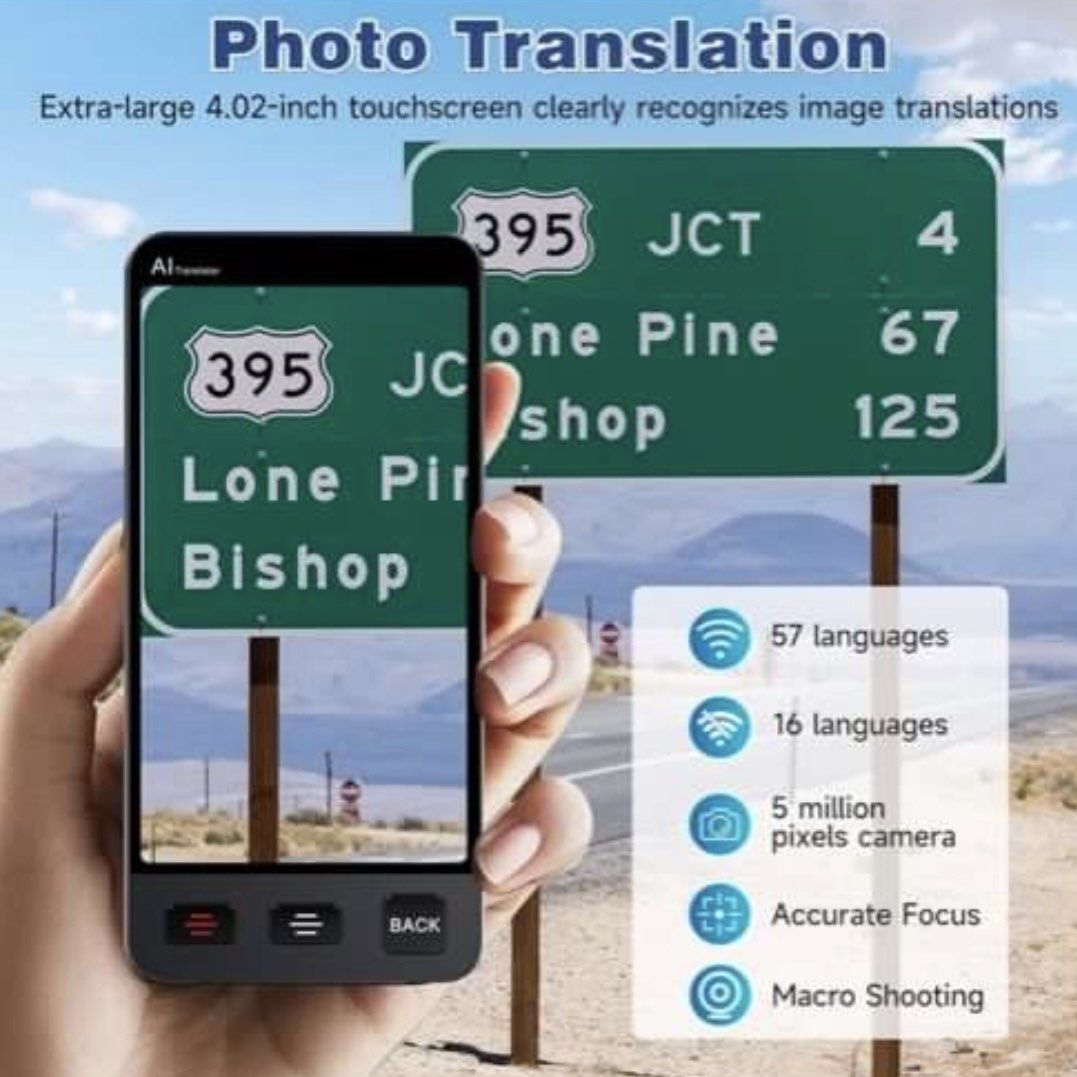 ChatGPT Offline Language A.I. Translator Aluminium Alloy Device 142 ...