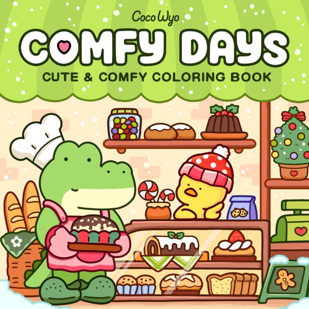 Comfy days colouring book by Coco Wyo, Hobbies & Toys, Books ...