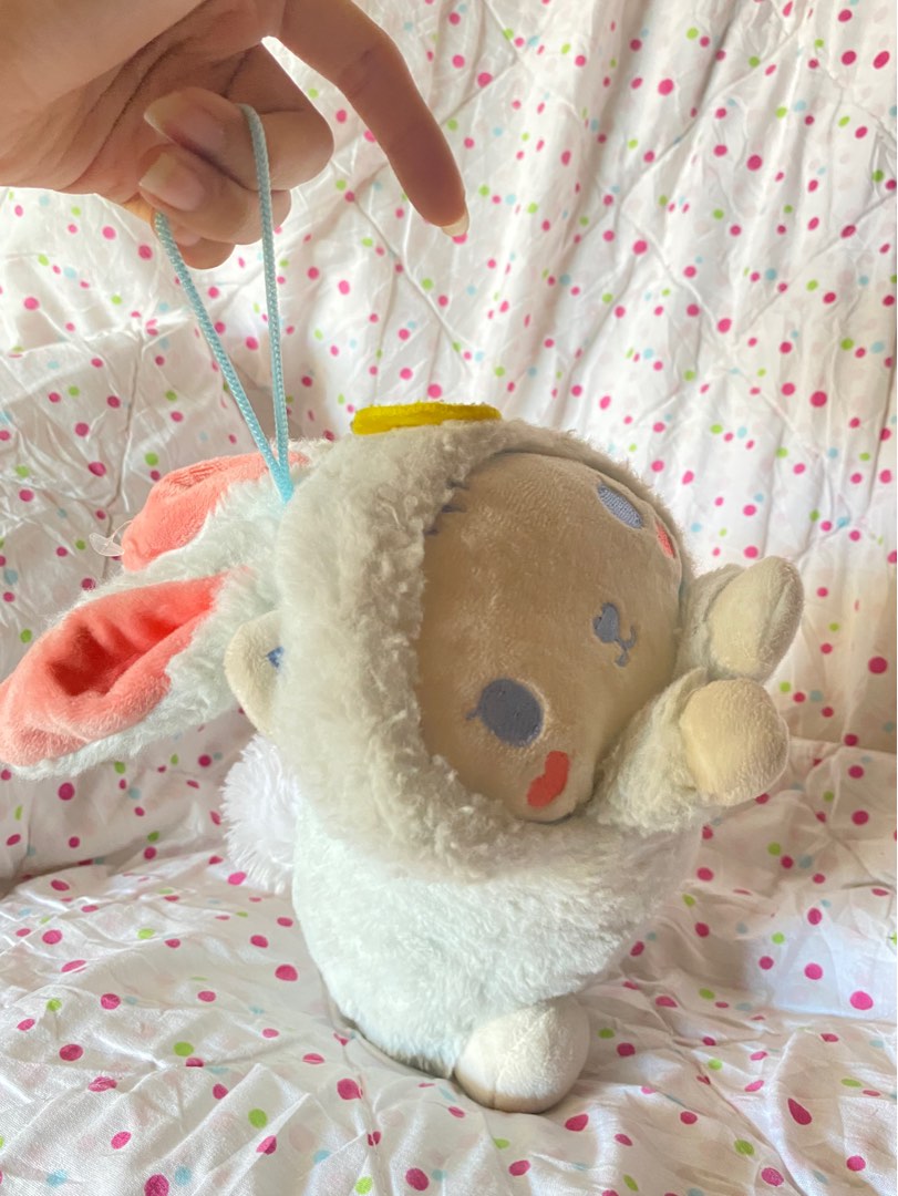 Cute Cat Bunny Small Plushie Yellow Strawberry anik keychain cute baby ...