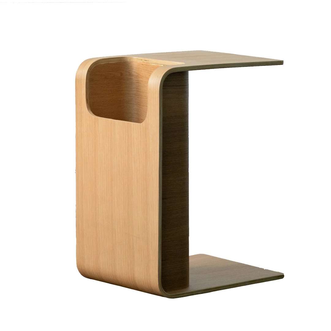 (Defective) Wooden Side Table with Magazine Holder, Furniture & Home ...