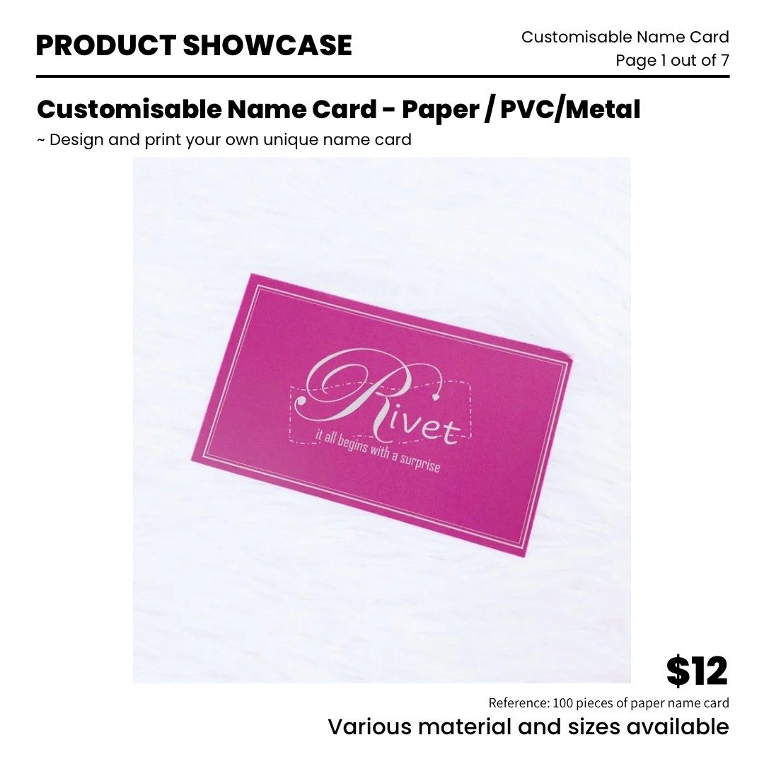 Custom Name Card Printing – Paper PVC Metal Business Cards Corporate ...