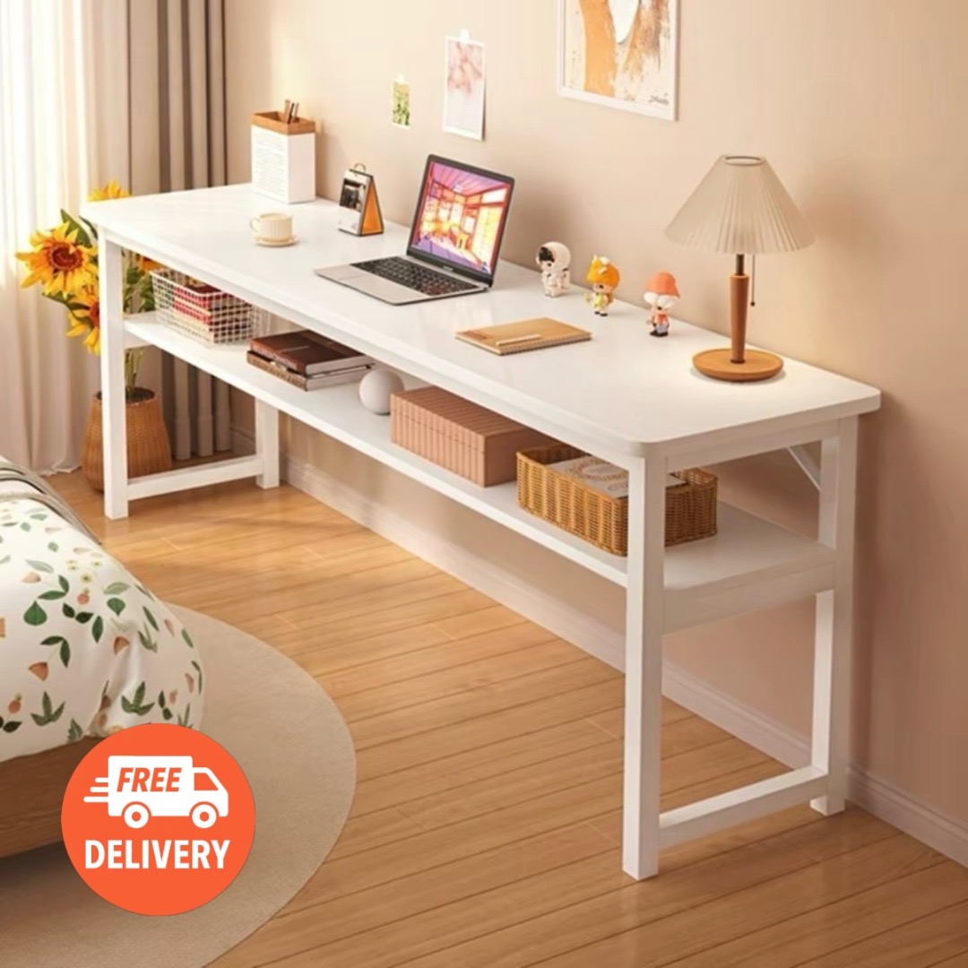 [FREE DELIVERY] Long Writing Desk | Bedroom Study Table | Home Office ...