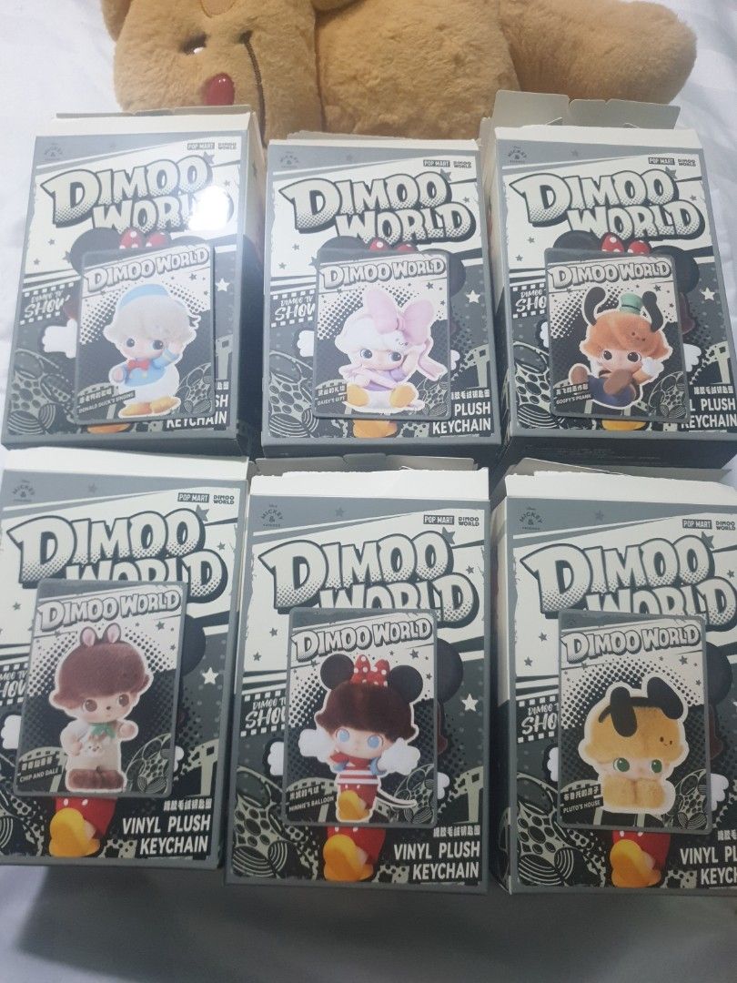 Full whole set! Dimoo World Disney Popmart BNIF plush pendant chip and ...