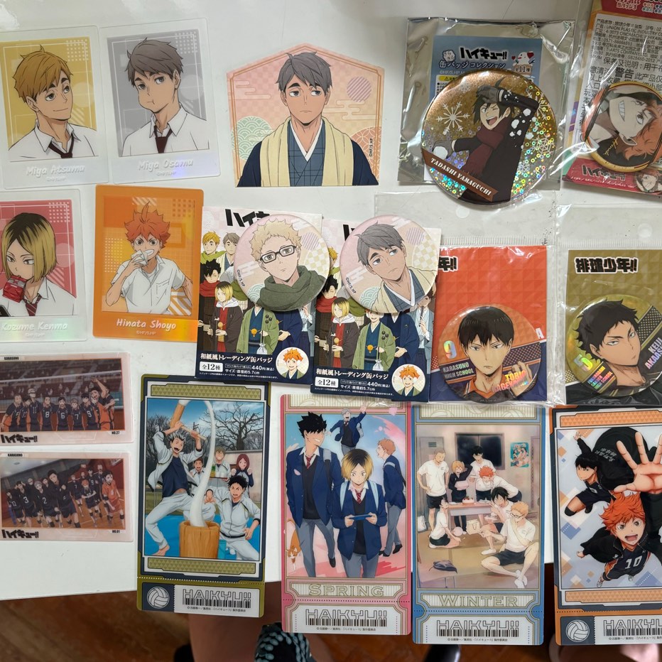 Haikyuu! Trading cards & Badges | Tsukki miya atsumu osamu twins ...