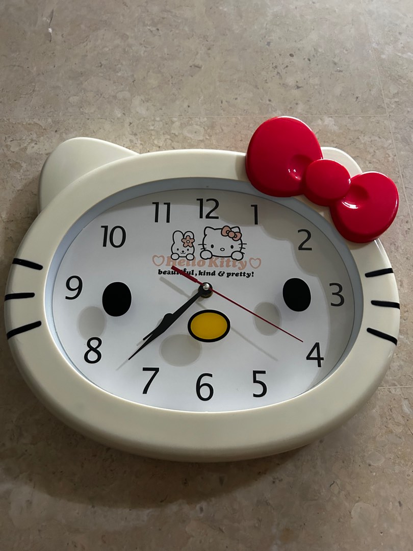 Hello Kitty clock, Furniture & Home Living, Home Decor Accessories ...
