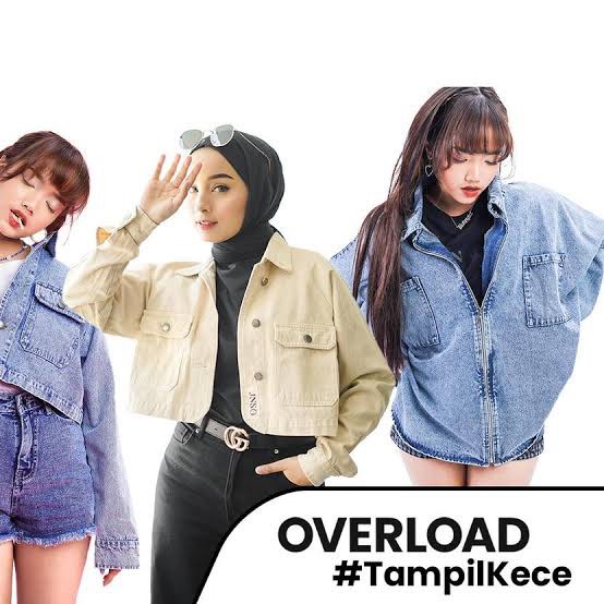 Jiniso Fuji Denim Jacket, Fesyen Wanita, Pakaian Wanita, Baju Luaran di ...