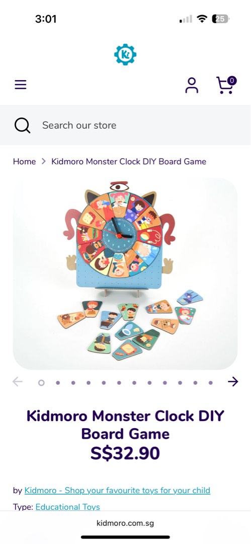 Kidmoro Monster Clock DIY education activity set, Hobbies & Toys, Toys ...