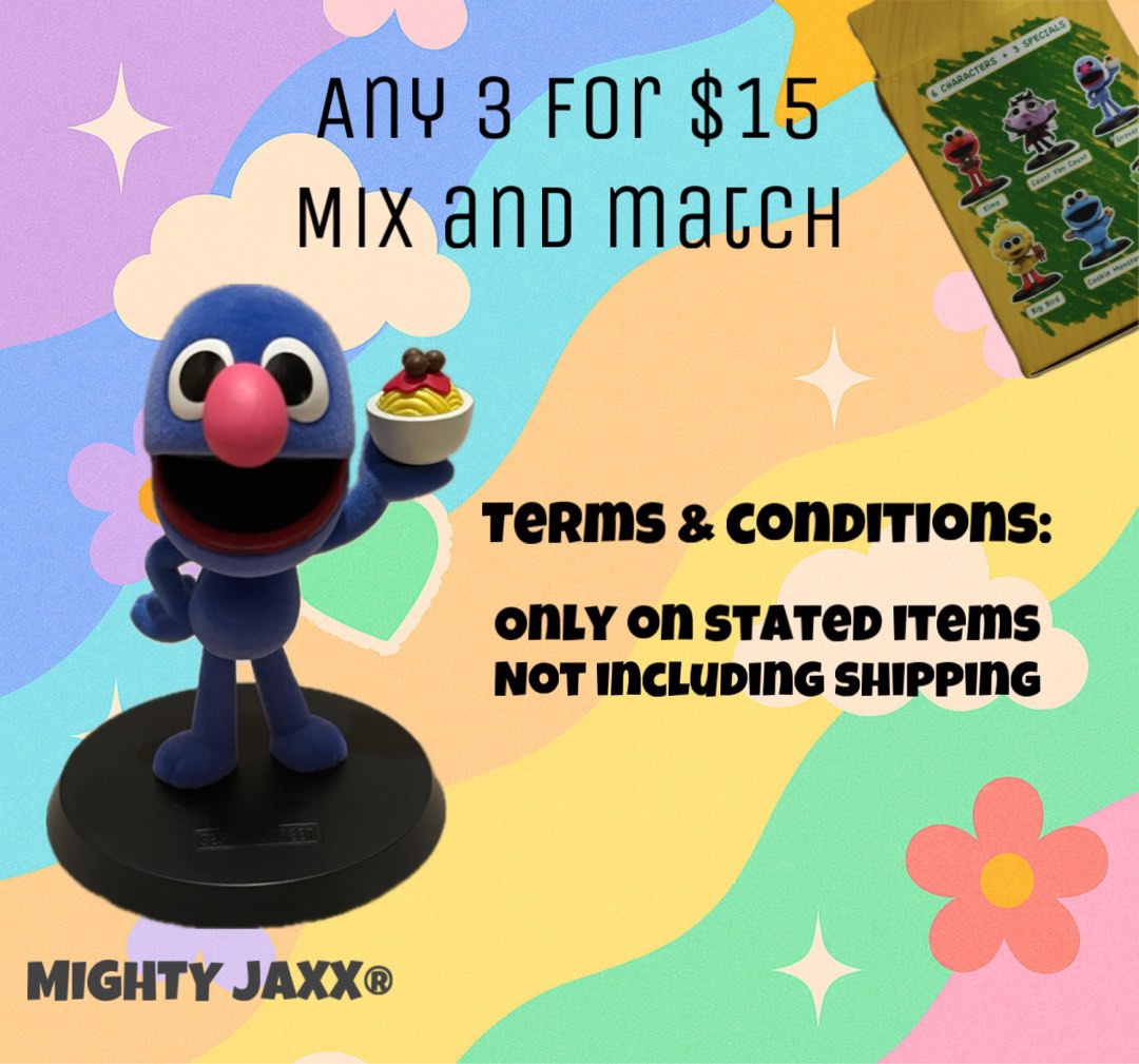 Mighty Jaxx Sesame Street Characters Figurine Toys, Hobbies & Toys ...