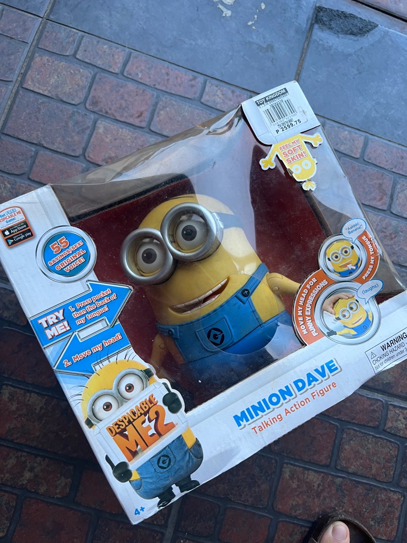 Minion Dave Talking Action Figure Despicable Me Big Display, Hobbies ...