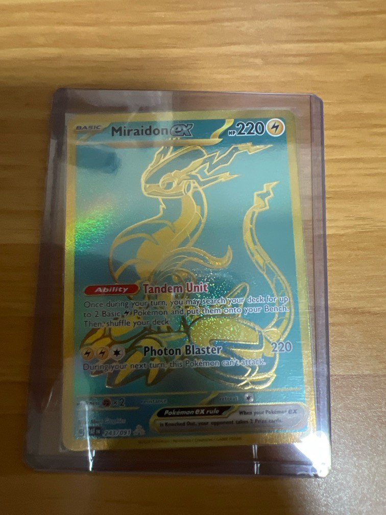 Miraidon ex 243/091 Pokemon TCG Paldean Fates Full Art Secret Rare 243/ ...