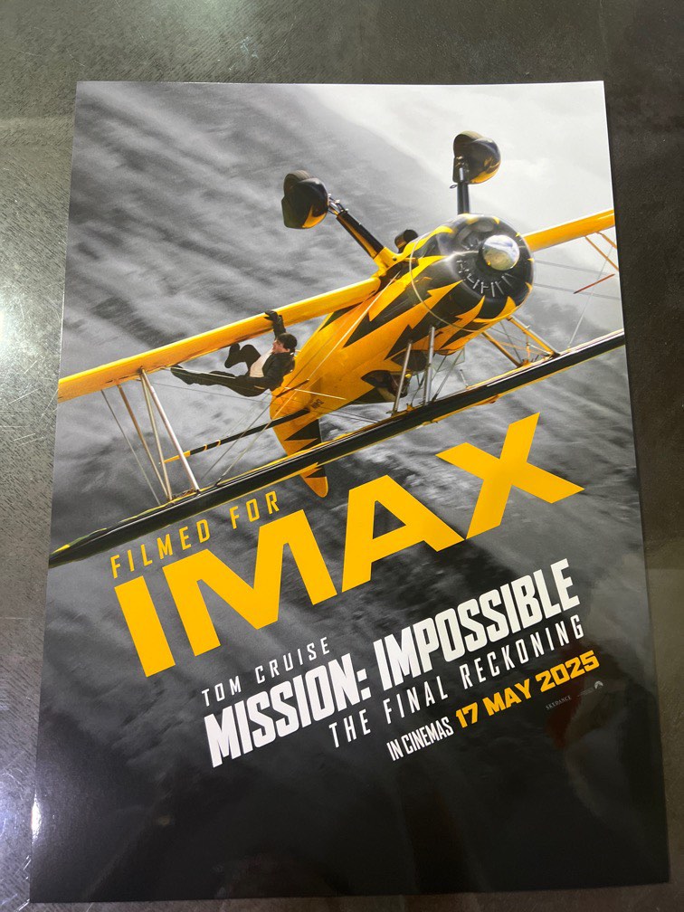 Mission Impossible The Final Reckoning IMAX Original Poster Tom Cruise ...
