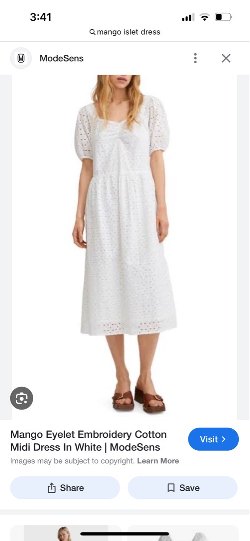 MNG White Islet Dress, Women's Fashion, Dresses & Sets, Dresses on ...