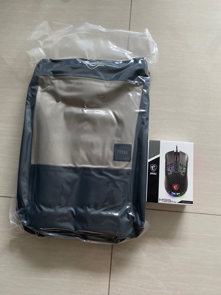 Msi Laptop bag and Mouse, Men's Fashion, Bags, Backpacks on Carousell