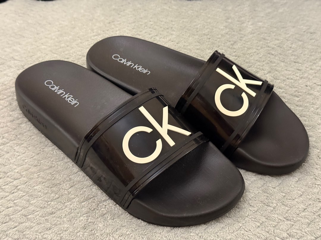 Original Calvin Klein Slides w/ Box 42EU & 41EU, Men's Fashion ...