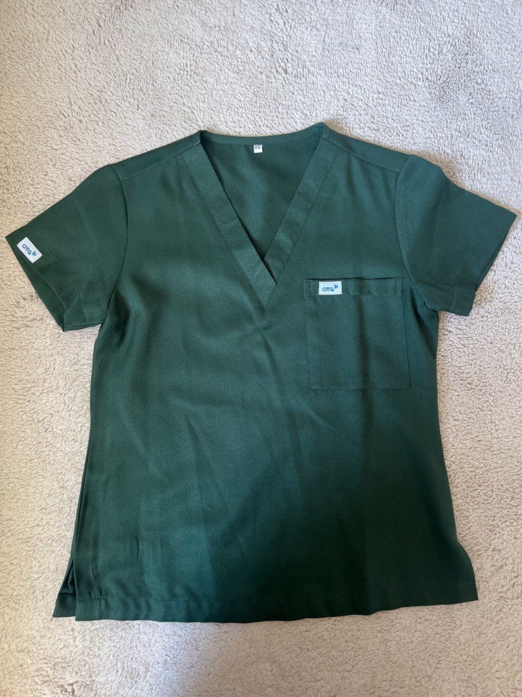 OTG Green Scrub Top and Bottoms Set, Women's Fashion, Tops, Shirts on ...