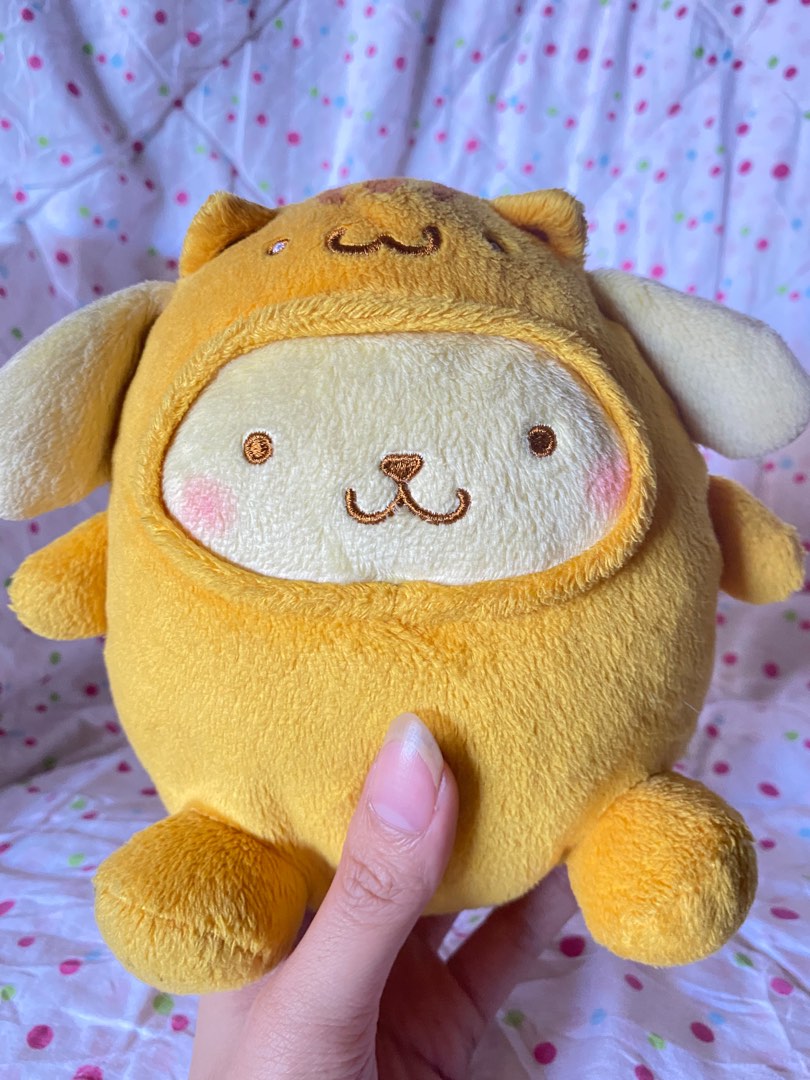 Pompompurin Squirrel Costume Fat Yellow Puppy Cute Sanrio Small plushie ...