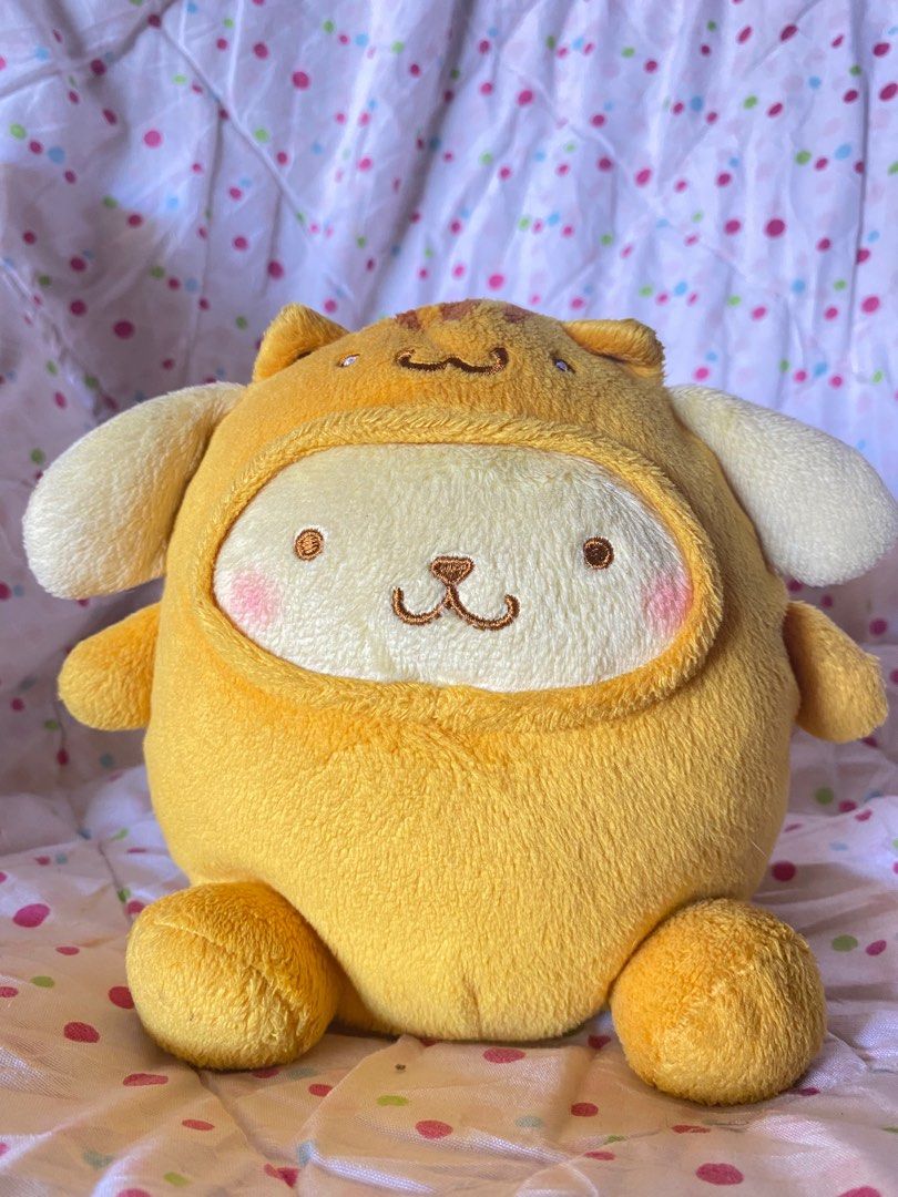 Pompompurin Squirrel Costume Fat Yellow Puppy Cute Sanrio Small plushie ...