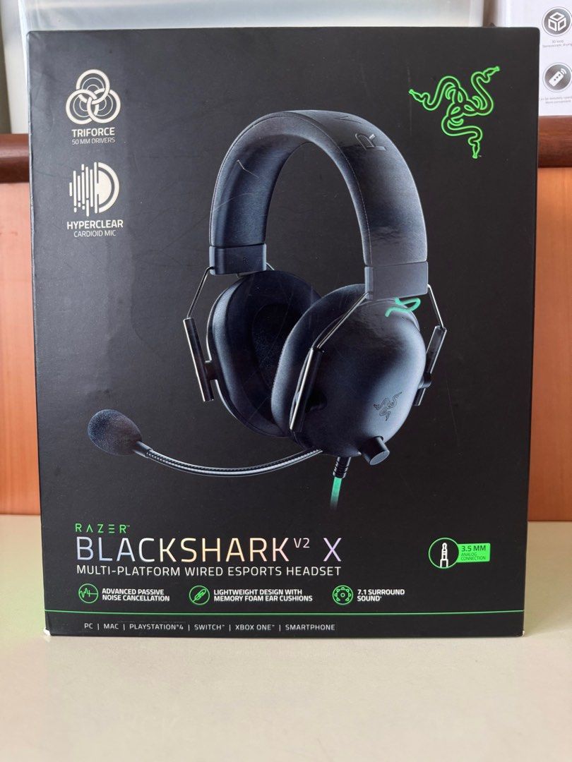 Razer Blackshark V2 X Esports Gaming Headset, Audio, Headphones ...