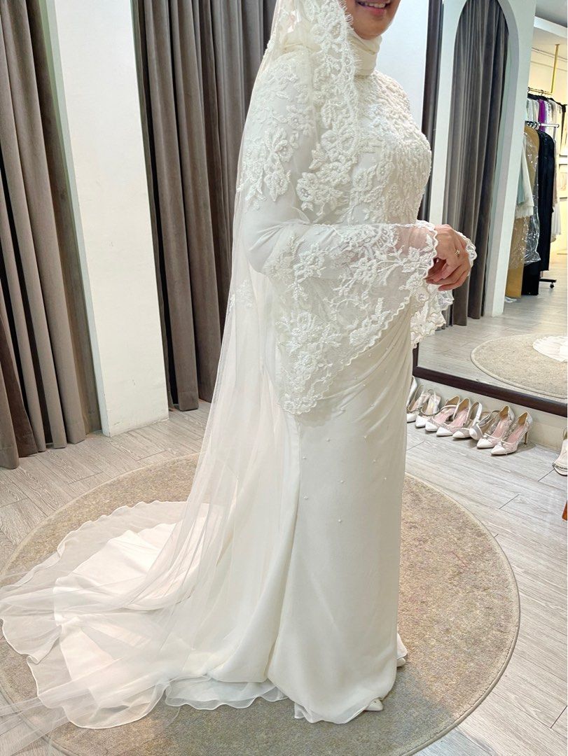 [RENT] Teh Firdaus Wedding Dress (Full Set), Women's Fashion, Dresses ...