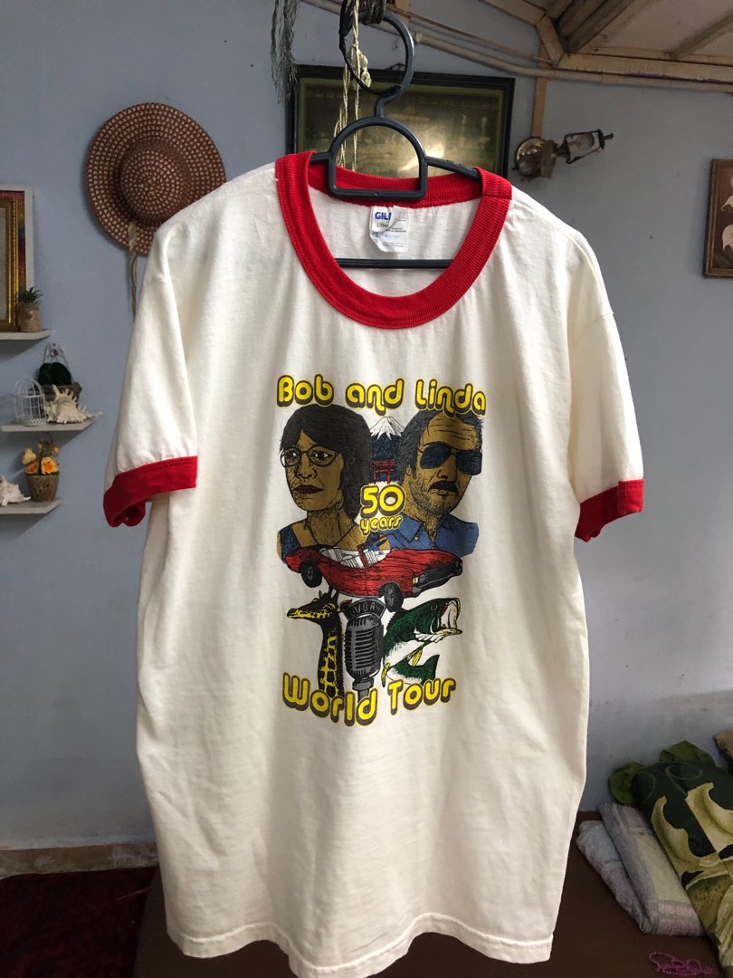 ringer band BOB AND LINDA, Men's Fashion, Tops & Sets, Tshirts & Polo ...