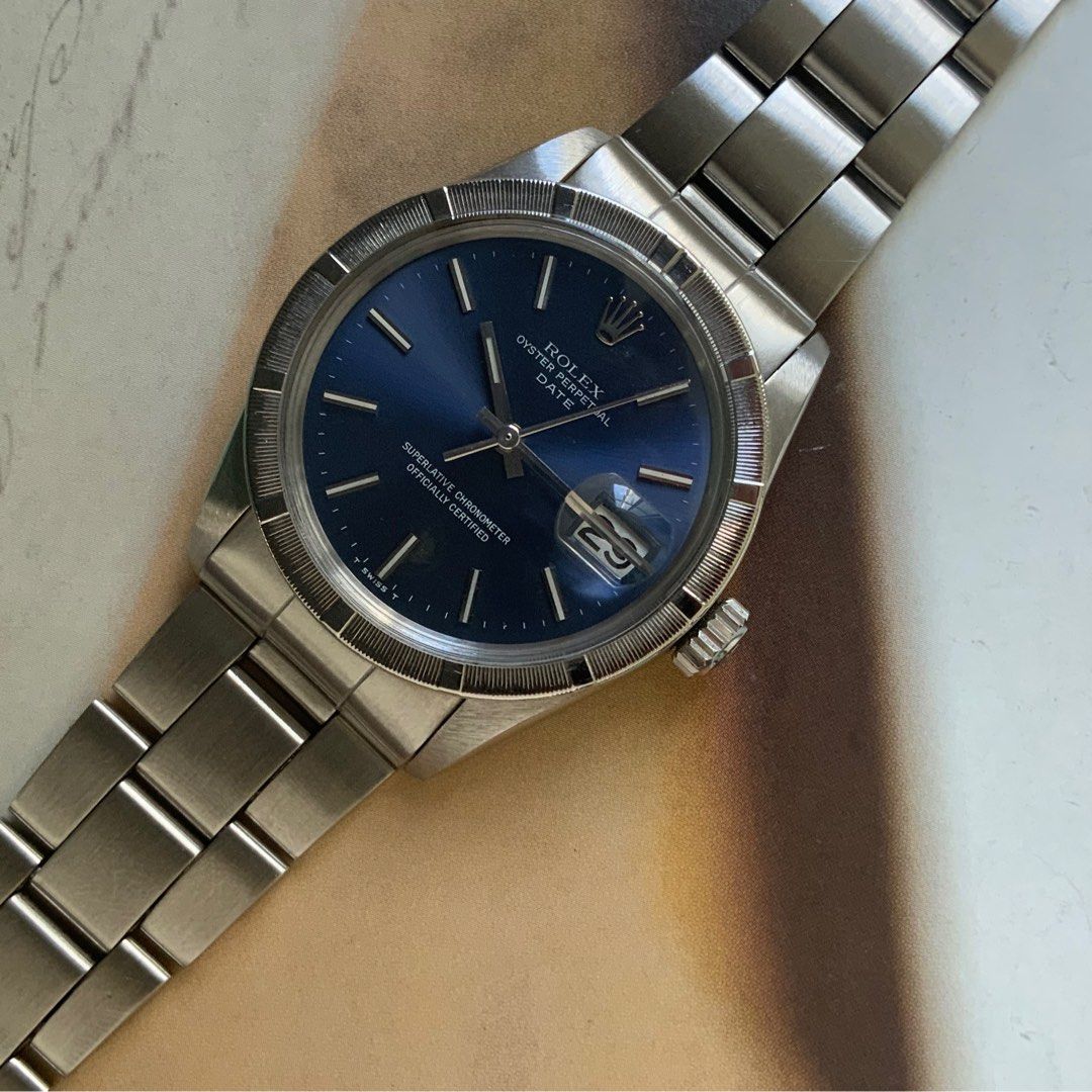 ( RESERVED ) Rolex Oyster Perpetual 1501 Engine Turned Bezel 1500 ...