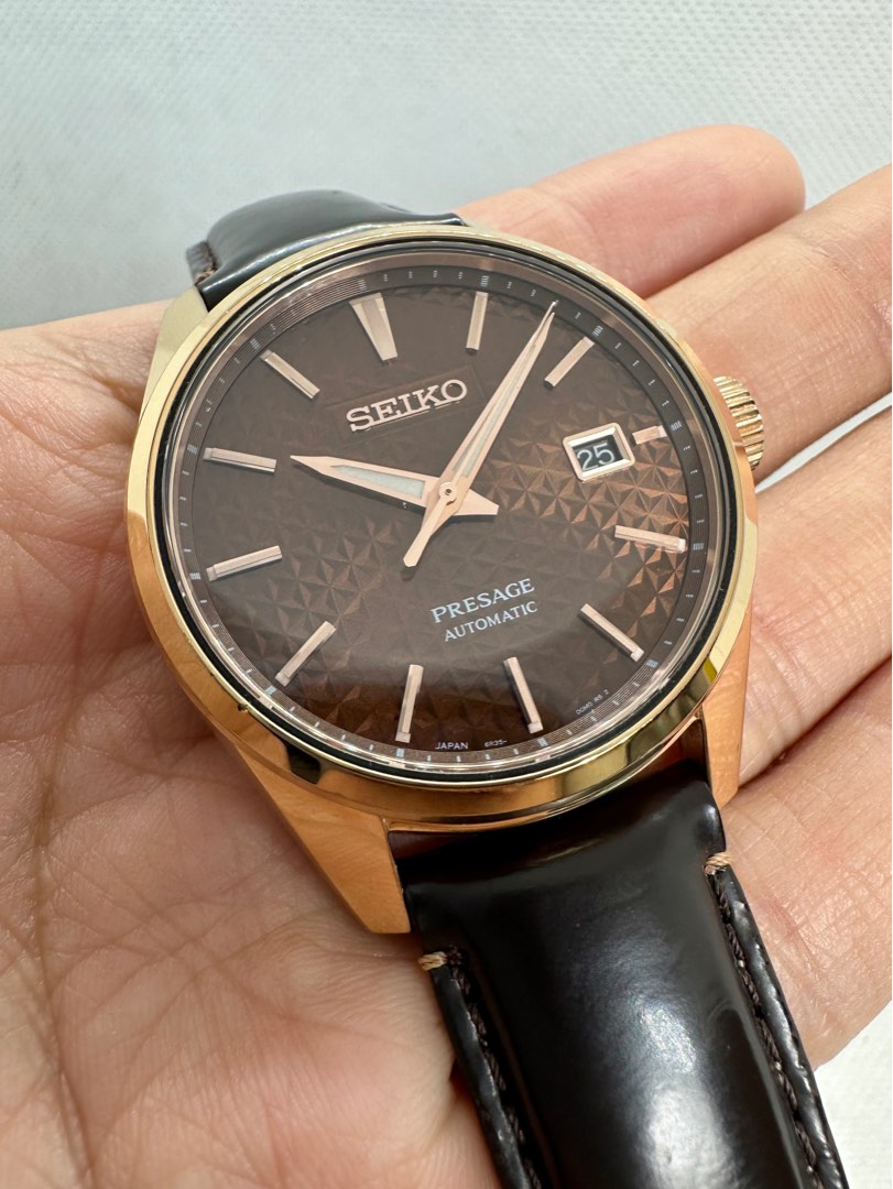 Seiko Presage Sharp Edged 39.3mm Rose Gold SPB170 Automatic Watch, Men ...