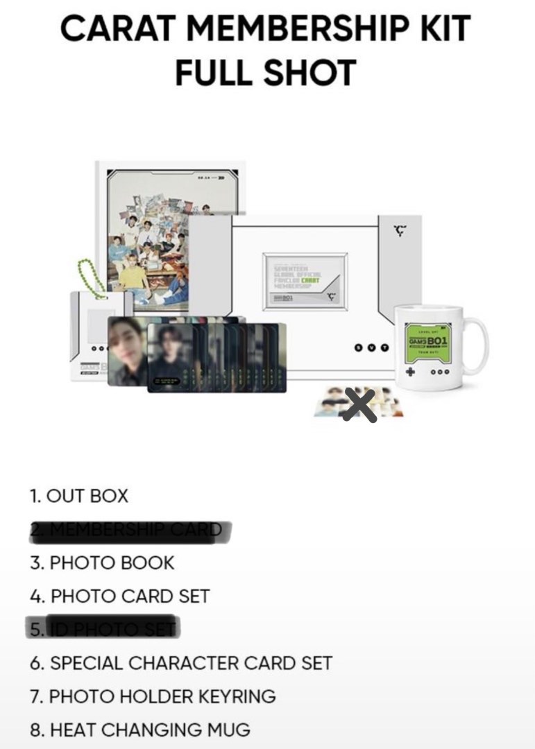 SEVENTEEN CARAT MEMBERSHIP KIT (GAME BOI) SET 7th 8th gen svt , Hobbies ...