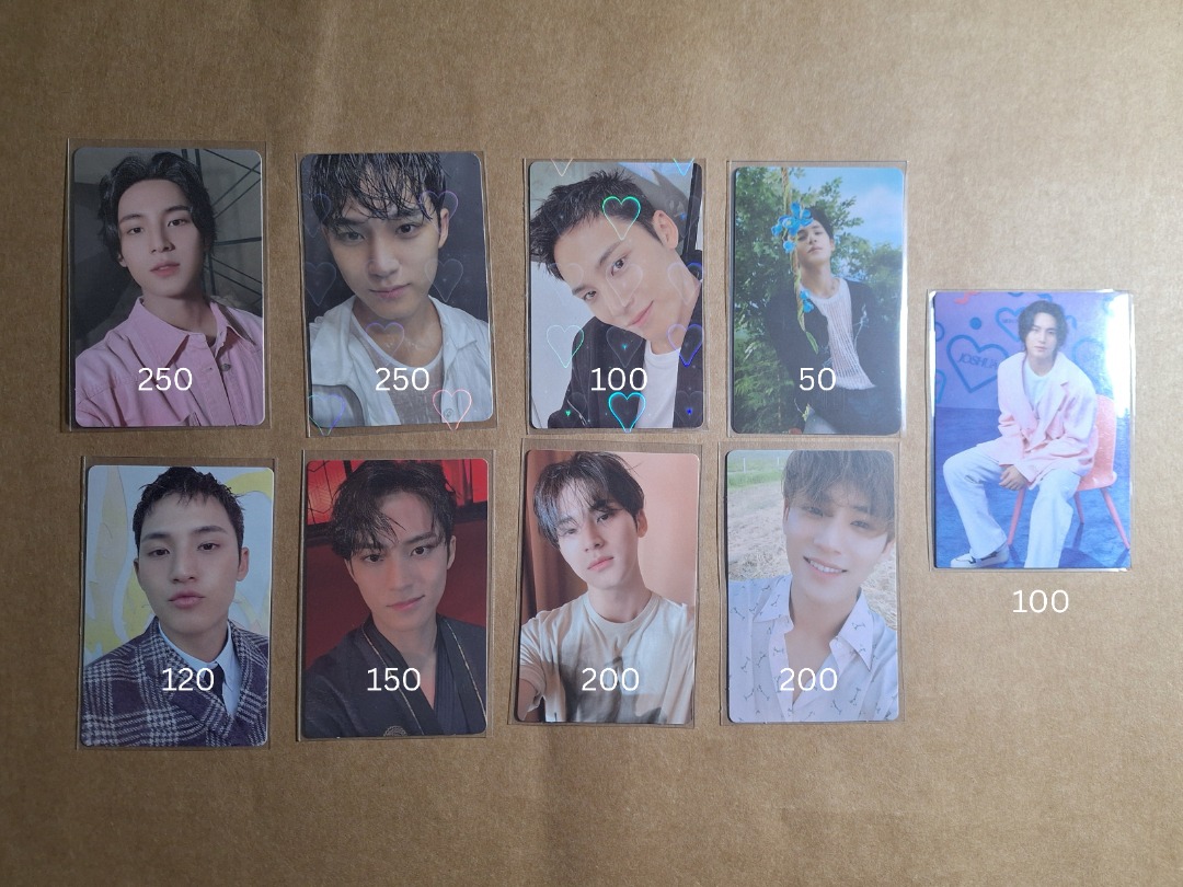 Seventeen Photocards - Wonwoo/ Mingyu / Woozi / Minghao / Seungkwan ...