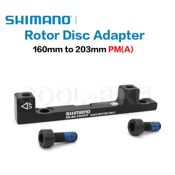 Shimano Rotor Disc Adaptor 160mm to 203mm PM, Sports Equipment ...