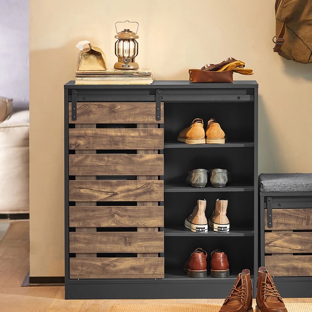 Shoe Cabinet with Door | Entryway Shoe Storage | Multi Shelf Shoe Rack ...