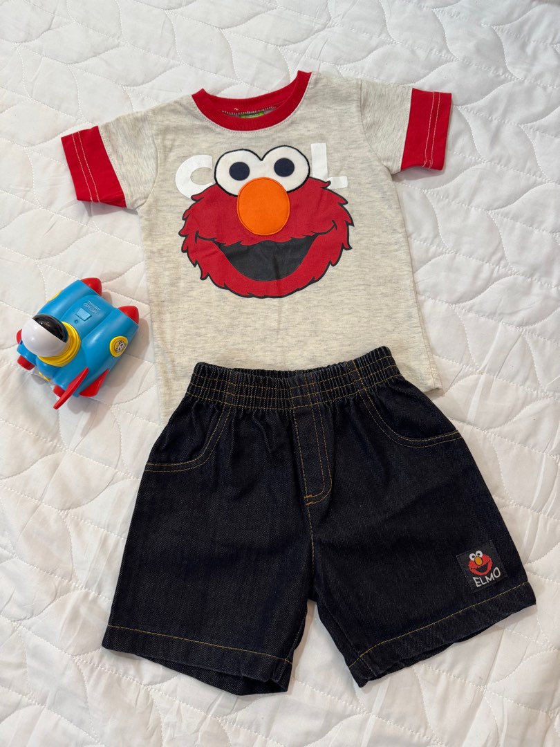 Short & Shirt Set (Sesame Brand), Babies & Kids, Babies & Kids Fashion ...