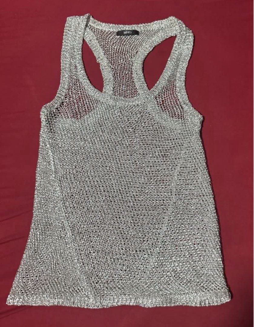 Silverish singlet, Women's Fashion, Tops, Other Tops on Carousell