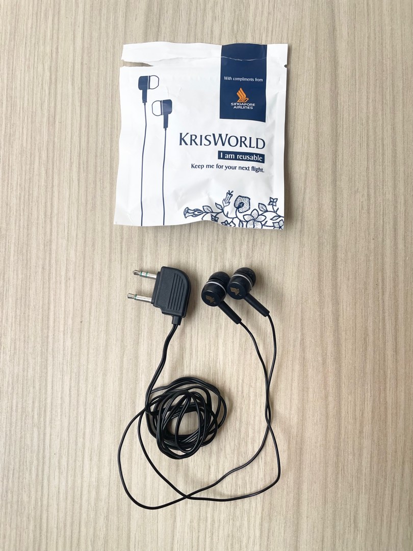 Singapore Airlines Earphone Reusable Earplugs Earpiece KRISWORLD ...