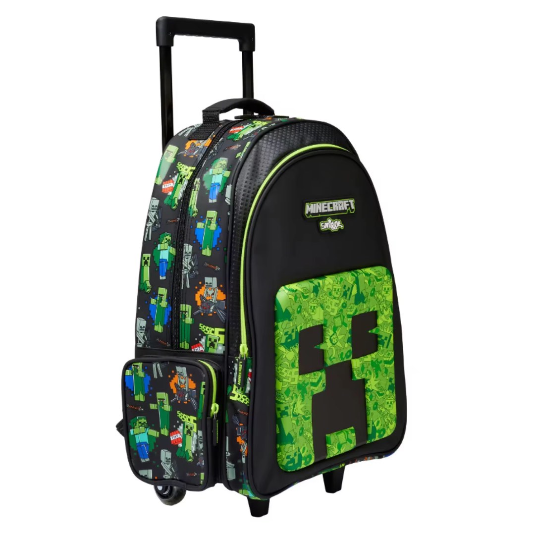 Smiggle minecraft Trolley, Women's Fashion, Bags & Wallets, Backpacks ...