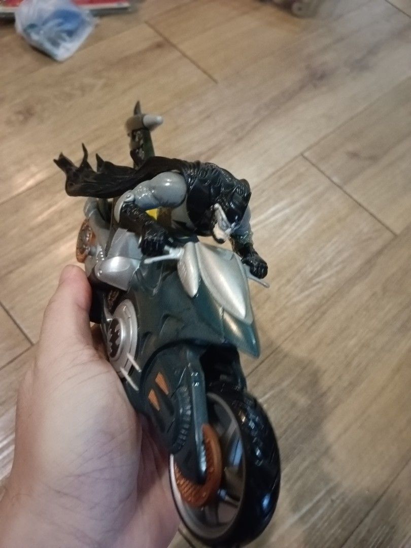 Vintage 2003 - Mattel - BATMAN BATCYCLE, Rev & Go, push pull working ...