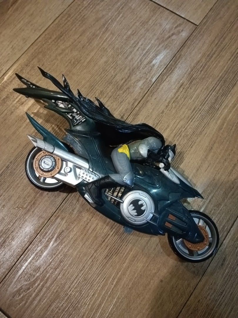 Vintage 2003 - Mattel - BATMAN BATCYCLE, Rev & Go, push pull working ...