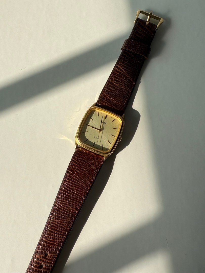 Vintage Watch: Alba Gold Octagonal, Men's Fashion, Watches ...
