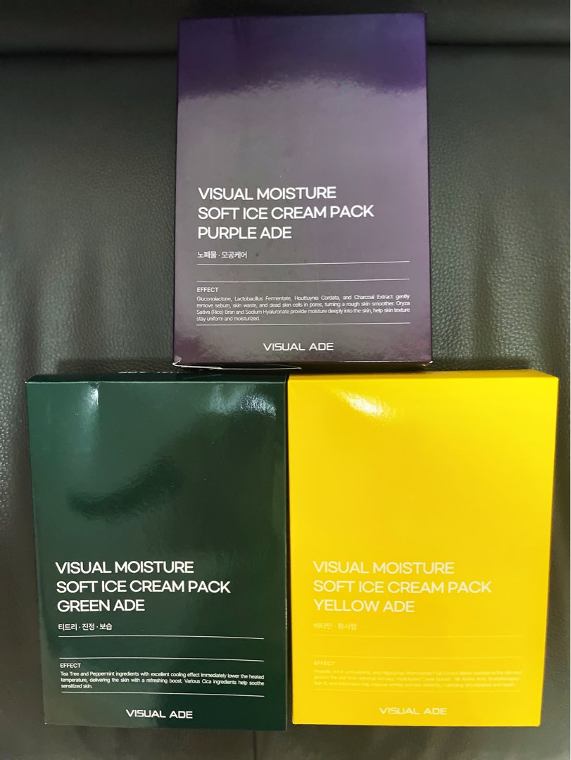 （現貨）韓國visual ade 軟面膜 Soft Ice Cream Pack, 美容＆個人護理, 健康及美容 - 皮膚護理, 面部 ...