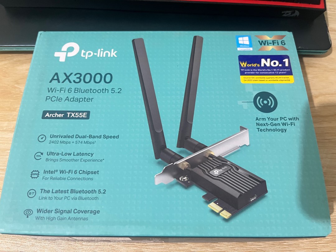 Wifi Bluetooth PCIe Adapter TP-Link TX55E AX3000, Elektronik, Bagian ...