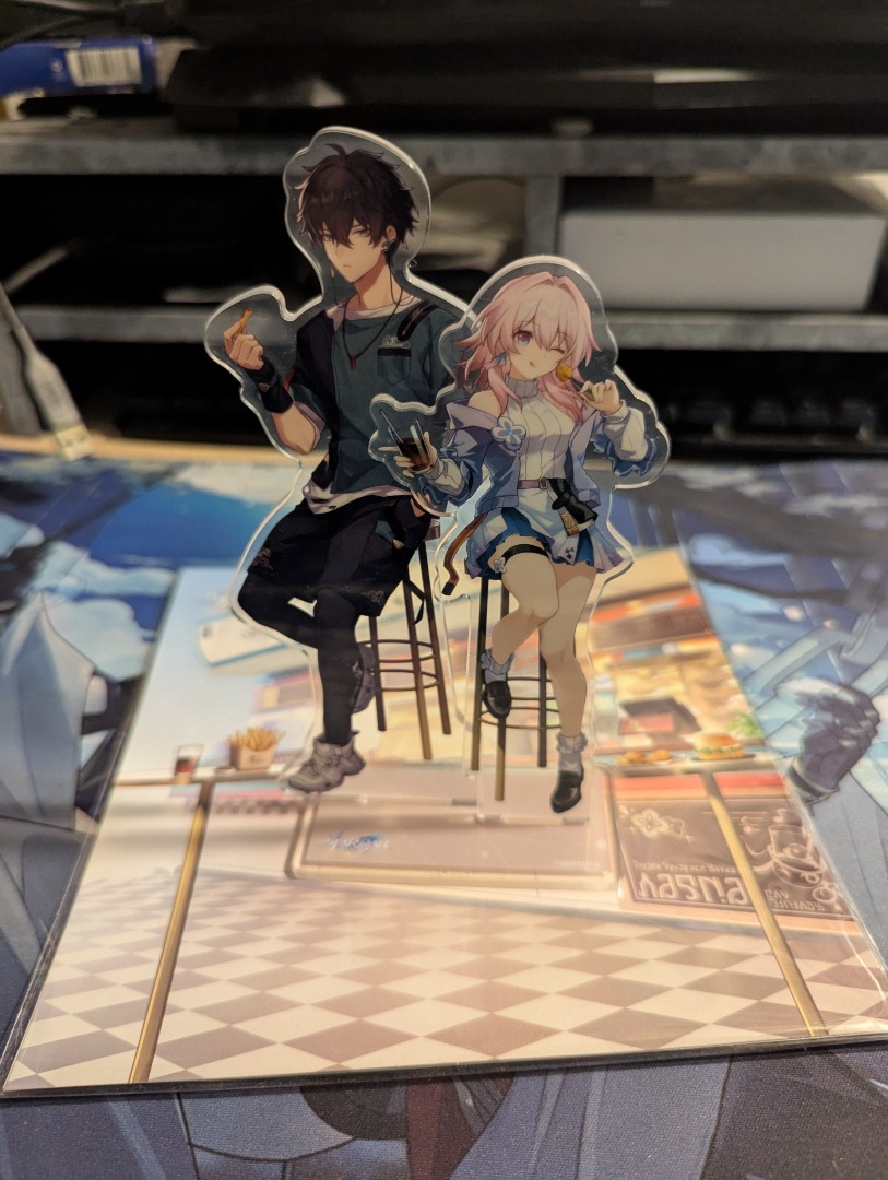 Acrylic Stand Collab Merch March 7th & Dang Heng, Hobbies & Toys ...