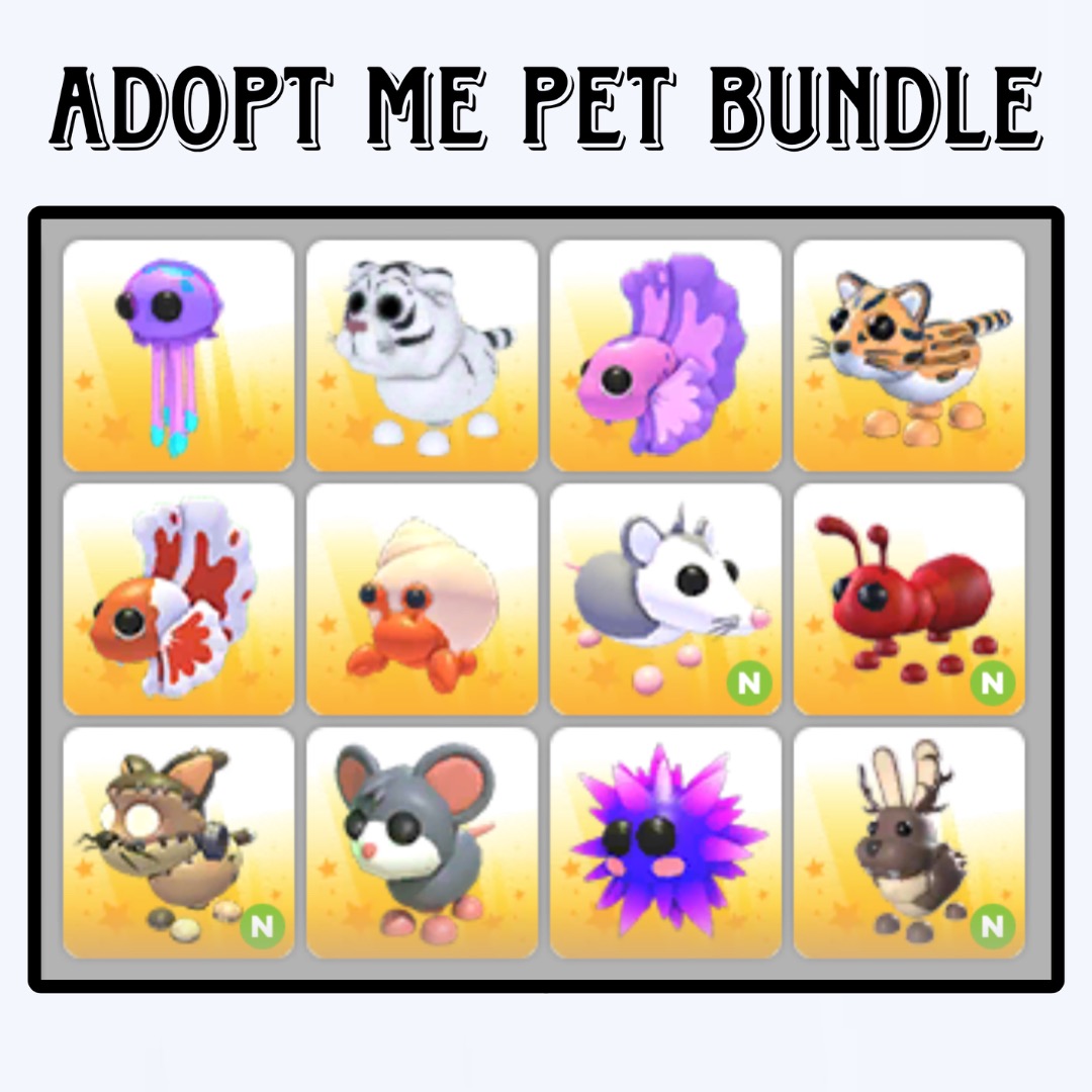 Adopt Me Pet Bundle, Video Gaming, Gaming Accessories, In-Game Products ...