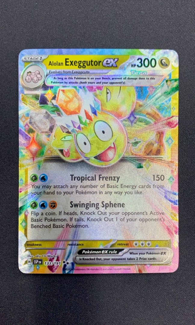 Alolan Exeggutor ex - 133/191 - Double Rare - Pokemon Surging Sparks ...