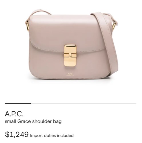 APC Small Grace Bag, Women's Fashion, Bags & Wallets, Shoulder Bags on ...