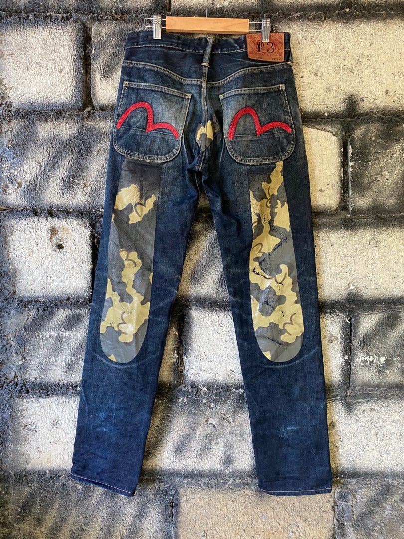 Authentic Evisu No. 3 Lot 2000 Daicock Selvedge Pants, Men's Fashion, Bottoms, Jeans on Carousell