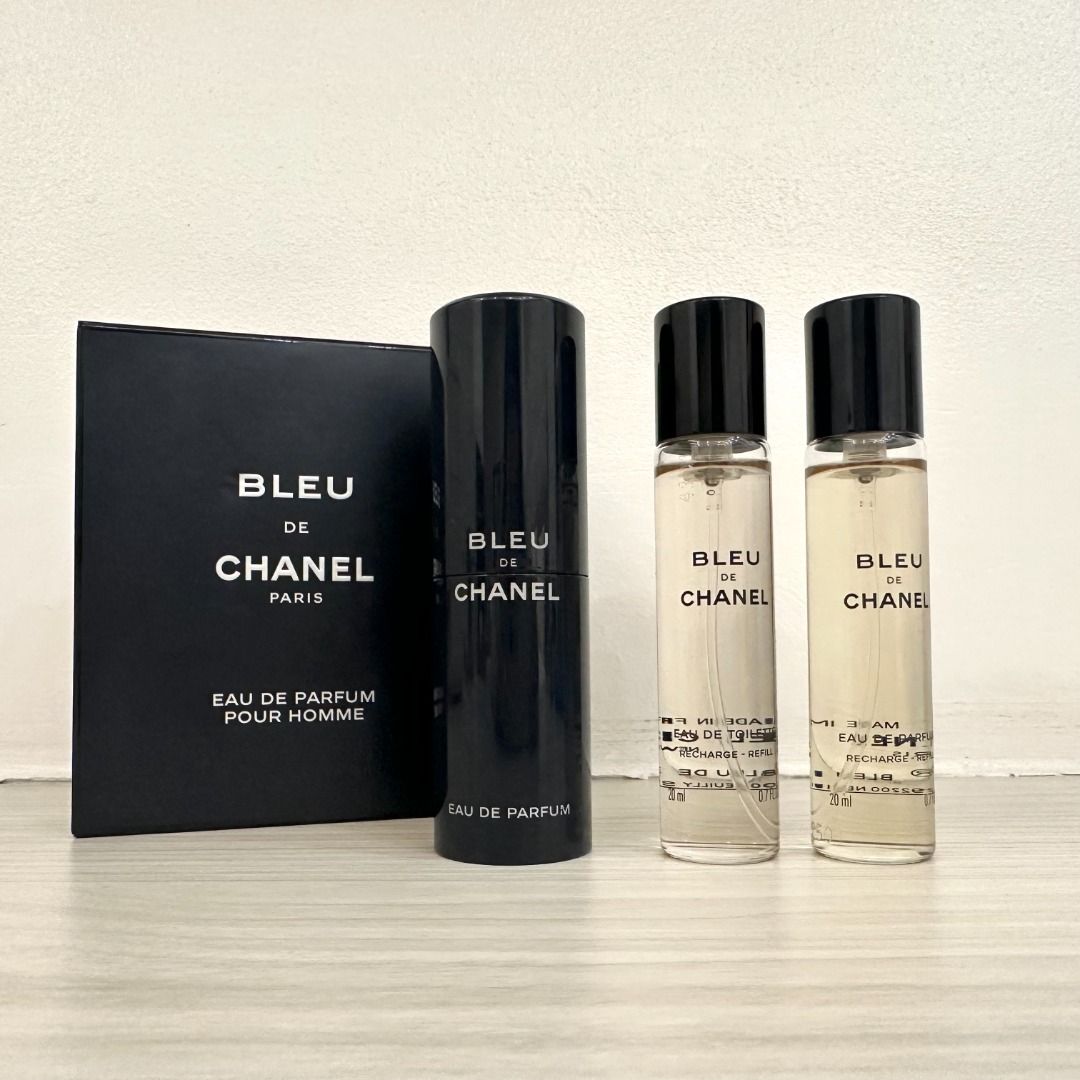 Bleu de Chanel Twist and Spray Refillable Bottle [3 x 20ml], Beauty ...