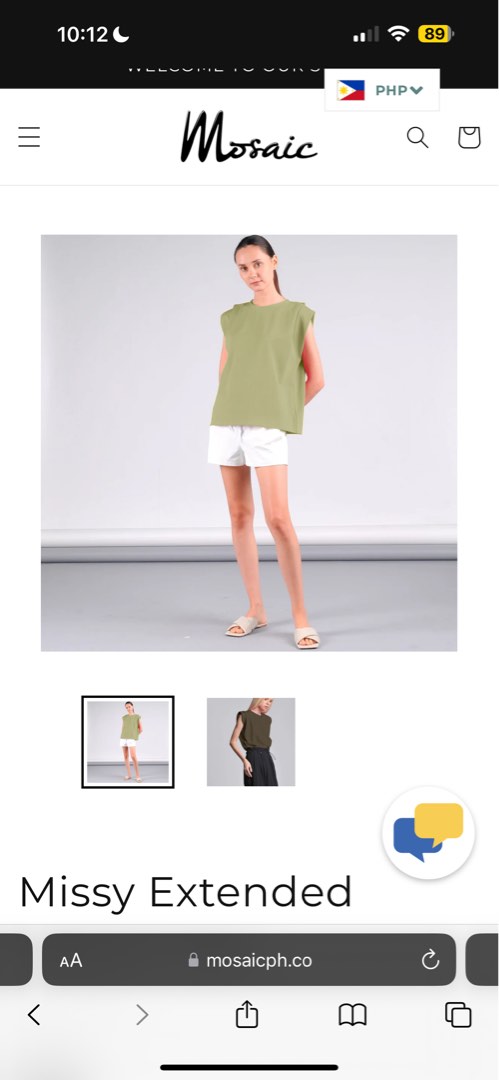 BNWT Mosaic Missy top oatmeal, Women's Fashion, Tops, Blouses on Carousell