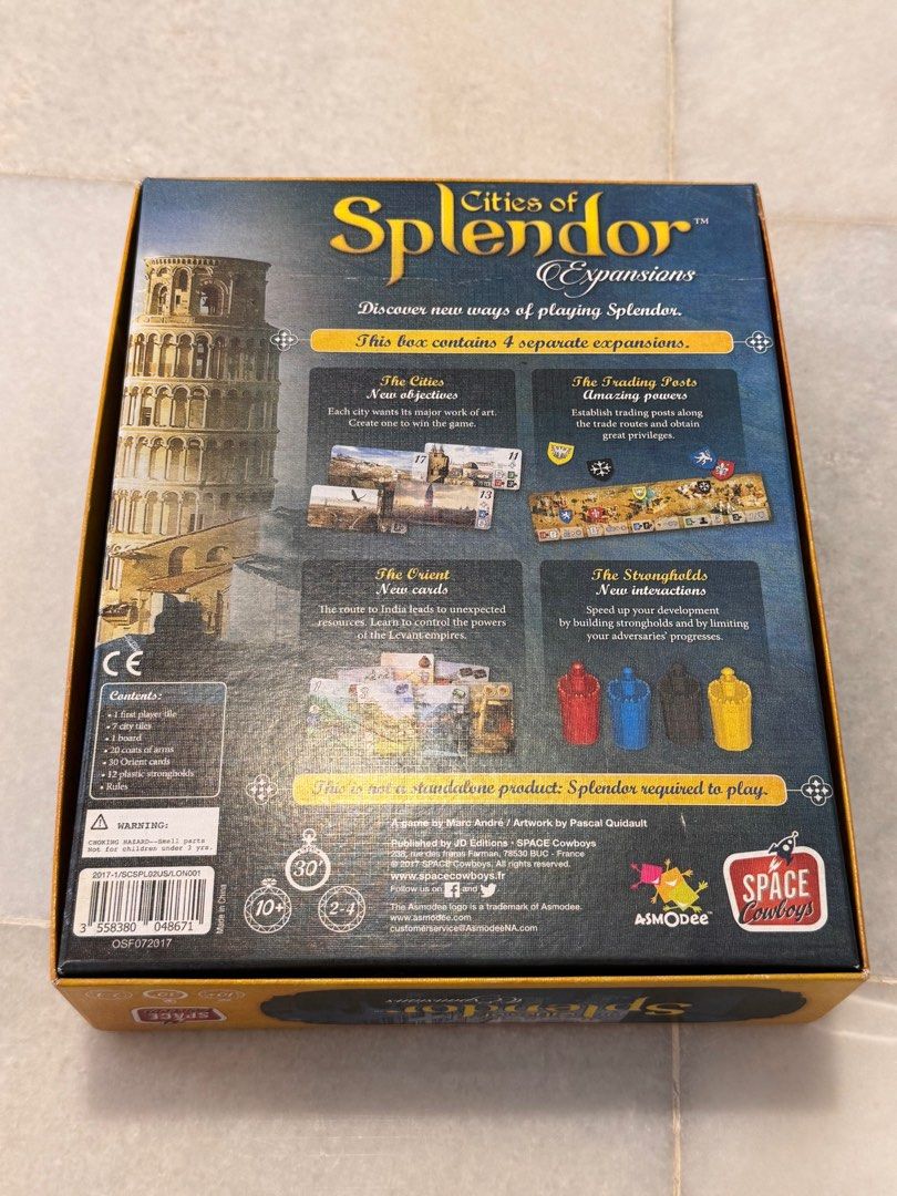 Cities of Splendor (Splendor Expansion Game), Hobbies & Toys, Toys ...